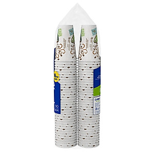 Dixie PerfecTouch Insulated Hot/Cold Paper Cups, Coffee Haze, 16 Oz (144 Count)