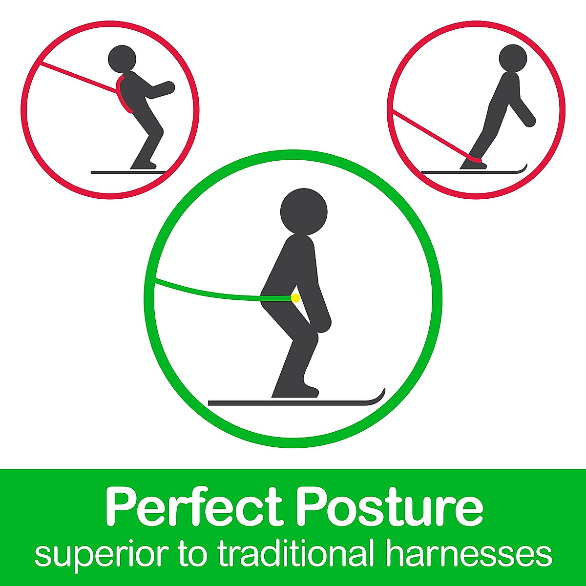 Slope Ropes Kids Ski Trainer to Teach Kids to Downhill Ski Safely with Proper Posture, Simple Harness Free Design, Fun for Parents and Kids (Blue/Pink)