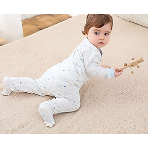 ZAV Solid Unisex Infants Clothes Baby Boys Girl Footed Jumpsuits Cotton Rompers