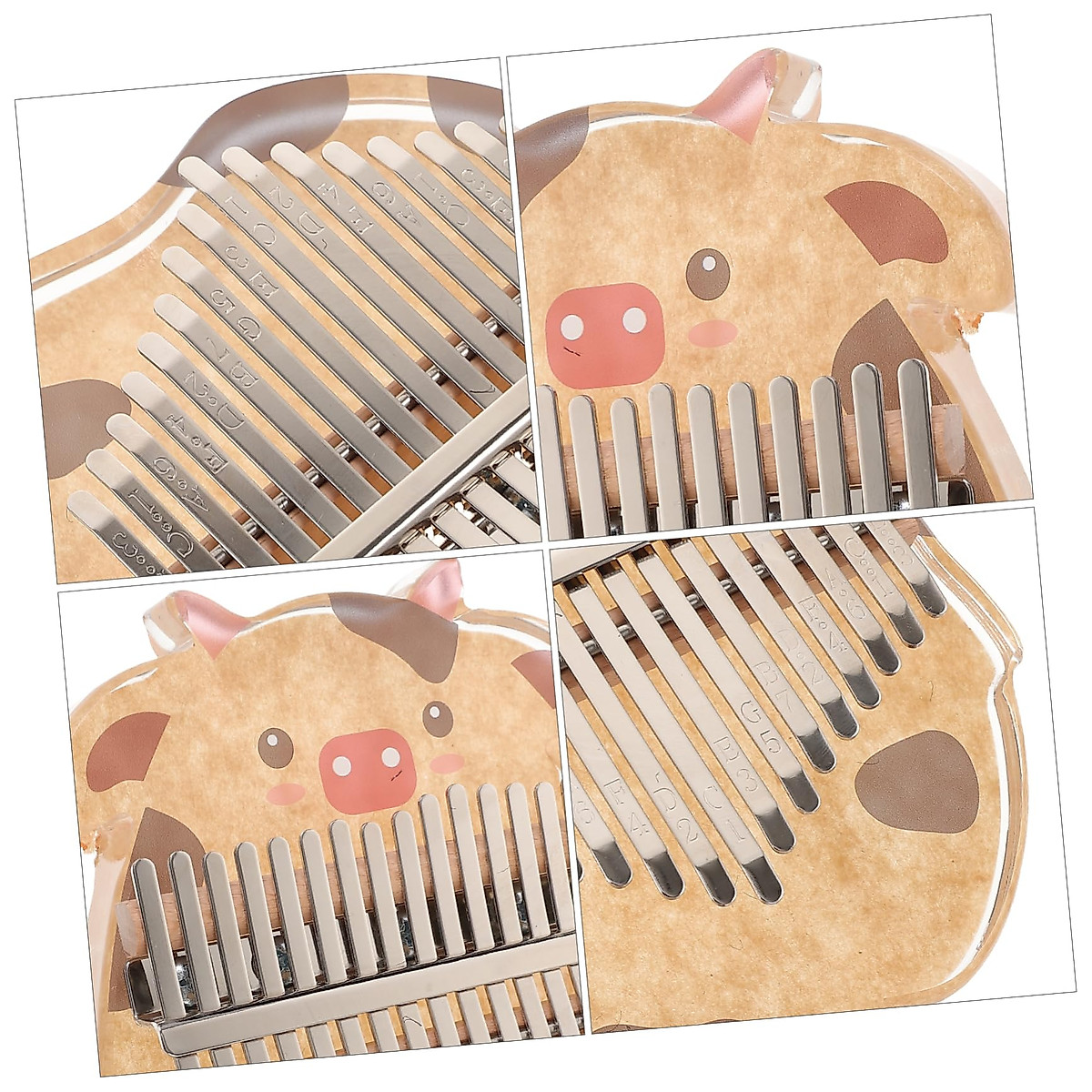 EXCEART 1pc Finger Piano Childs Piano 17 Keys Thumb Clear Thumb Piano Hand Bells Chimes Knock Thumb Pianos Marimbas Instrument African Kalimba Kids Piano Acrylic Percussion Stainless Steel