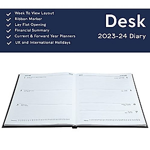 Collins Debden Standard Desk Academic 2023-24 A5 Week to View Mid Year Diary Planner FSC MIX Paper School, College or University Term Journal - July 2023 to July 2024 - Blue - 38M.60-2324