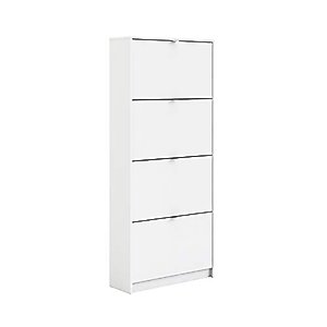 Tvilum Bright 4 Drawer Shoe Cabinet, White