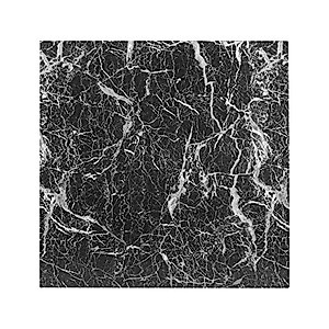 WOZNLA Room 5-Piece Contemporary Set-Includes 4 Comfortable Padded Stylish Faux Marble Top Black Table with Matching Chairs-Modern Addition for Your Home Dining Experience