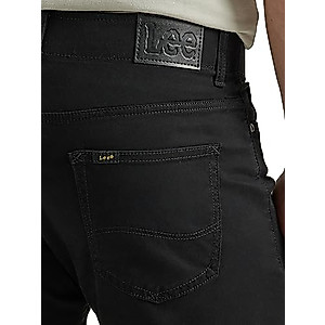 Lee Men's Extreme Motion Slim Straight Jean Black 36W x 30L