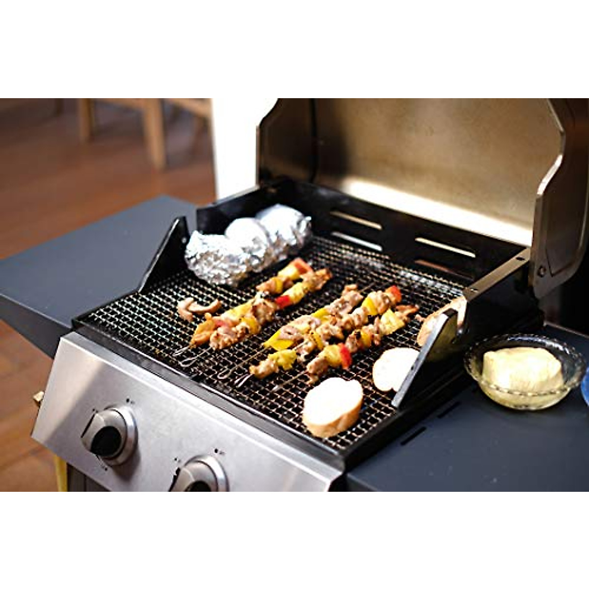 Grillers Choice Kabob Skewers, Set of 14, 15" Shish Kabob Skewers for Grilling. Made With Type 440 Stainless Steel, The highest Grade of Stainless Steel. Strong metal skewers.