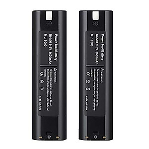 TOPBATT 3.6Ah Replacement Battery Compatible with Makita 9.6V Battery 9000 9001 9002 9033 9600 193890-9 192696-2 632007-4 2Pack