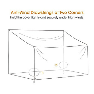 SunPatio Outdoor Bench Cover 80 Inch, Heavy Duty Sofa Cover, Patio Furniture Cover, All Weather Protection, Beige