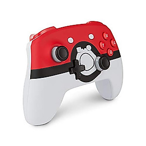 PowerA Enhanced Wireless Controller for Nintendo Switch: Pokemon Poke Ball Red - Nintendo Switch, Nintendo Switch Lite, Gamepad, game controller, Bluetooth controller, AA Battery