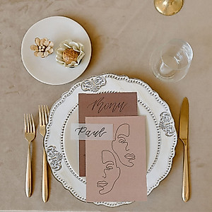 Spsyrine Antique White Charger Plates, Set of 6 Embossed Baroque Chargers for Dinner Plates, Wedding, Party