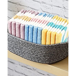 Striped Cotton Washcloths Small Towels Set, 12 Pack Bath Washcloths for Your Face and Body 13 x 13 Inches, Face Cloths for Washing Face, 3 Colors Wash Cloths Face Towels for Bathroom