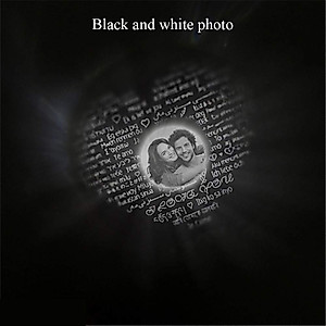 Karl Heart Projection Necklace 925 Sterling Silver Personalized Photo I Love You Necklace 100 languages Custom Birthday Romantic Gifts For Her Girlfriend Women 2021 Jewelry