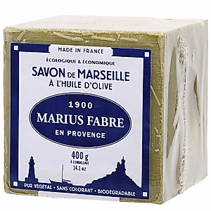 Wholesome Rock Marius Fabre Marseille Soap, 72% Olive Oil - Pack of 2 X 400g