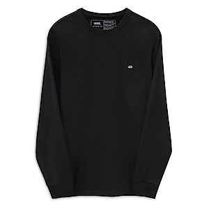 Vans Men's Long Sleeve Tee, (OTW) Black/White, Size X-Large