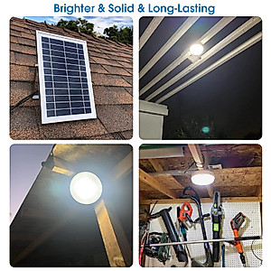 Malitupy Solar Ceiling Lights Indoor Outdoor Home, Daytime & Dimmable 1000LM Solar Shed Light with ON Off Switch & Remote, Cool/Warm White Solar Barn Light for Yard, Patio, Shop, Porch, Chicken Coop