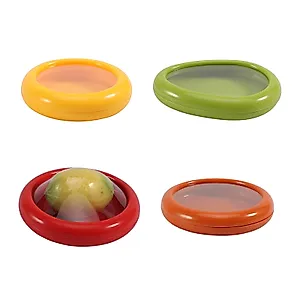 Avocado Saver and Tomato Holder,4PCS Fresh Stretch Pod for Avocado Onion Lemon Tomato Saver,Reusable Avocado Stretch Storage Containers Food Storage Box for Fruit and Vegetable