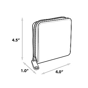 Buckle Down Disney Wallet, Square Zip Around, Minnie Mouse Polka Dot Bow, Vegan Leather