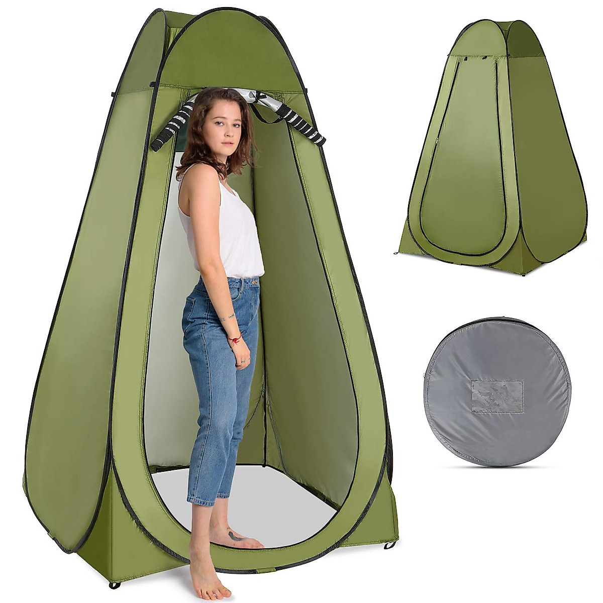 Lixada Outdoor 6FT Quick Set Up Privacy Tent Pop-up Tent, Toilet, Camp Shower, Portable Changing Room for Camping Shower Biking Toilet Beach