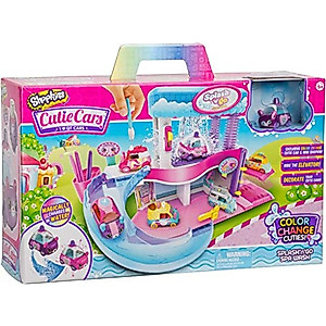 Shopkins Cutie Cars™ Splash 'n' Go Spa Wash Playset with exclusive Color Change Cutie Car Mini Shopkin.
