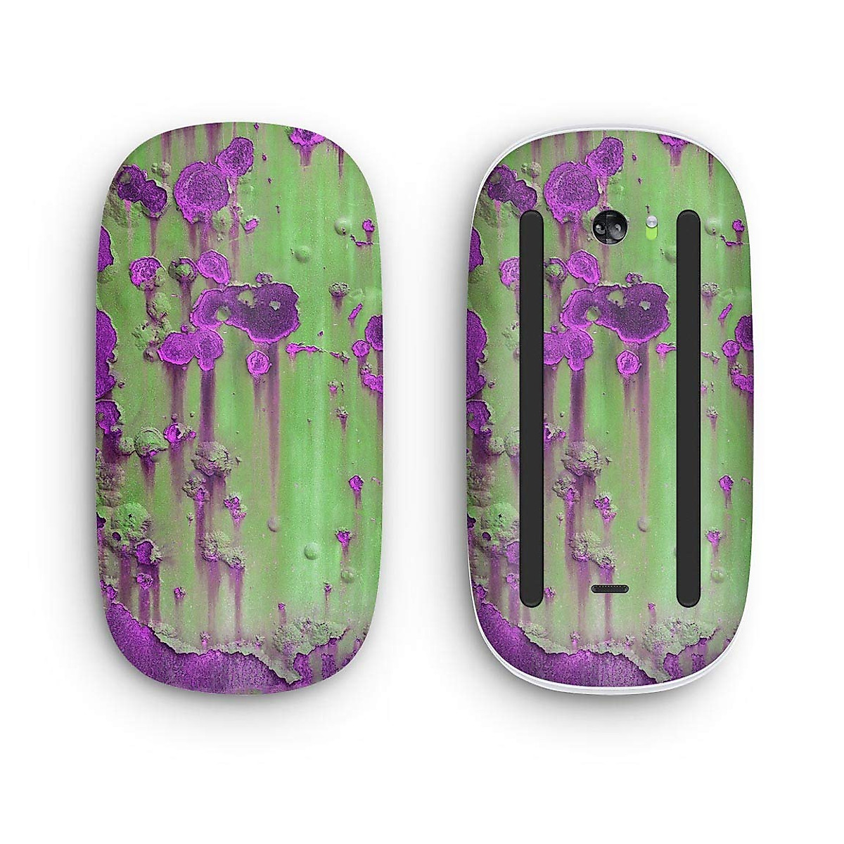 Design Skinz Green Metal with Purple Rust Vinyl Decal Compatible with The Apple Magic Mouse 2 (Wireless, Rechargable) with Multi-Touch Surface