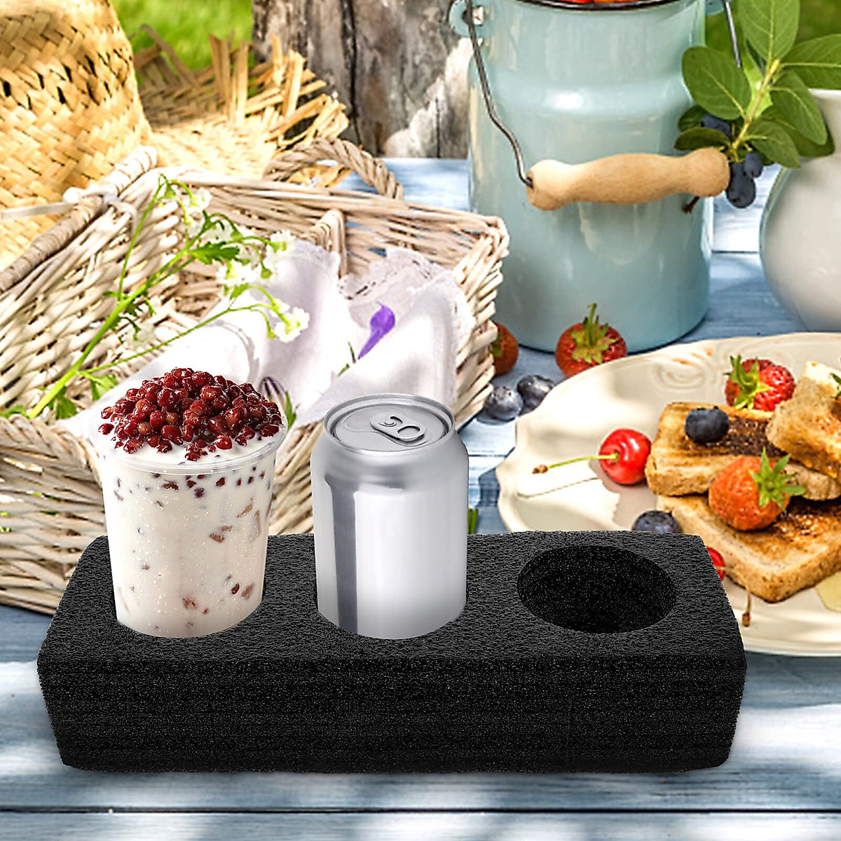Cabilock Milk Tea Cup Holder Compostable Cup Holder Portable Coffee Cup Food Tray Pearl Wool Coffee Tray Disposable Trays Cup Carrier Foam Pearl Cotton Bottle Rack Takeaway Box re-usable