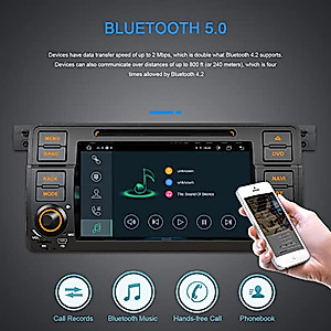 SWTNVIN Car Stereo Radio Compatible with BMW 3 Series 1999 2000 2001 2002 2003 2004(E46) Rover75 MG ZT Android 11 Octa-Core 2G RAM 32G ROM 7 Inch HD Support BT5.0 Wifi GPS TPMS Steering Wheel DVD Play