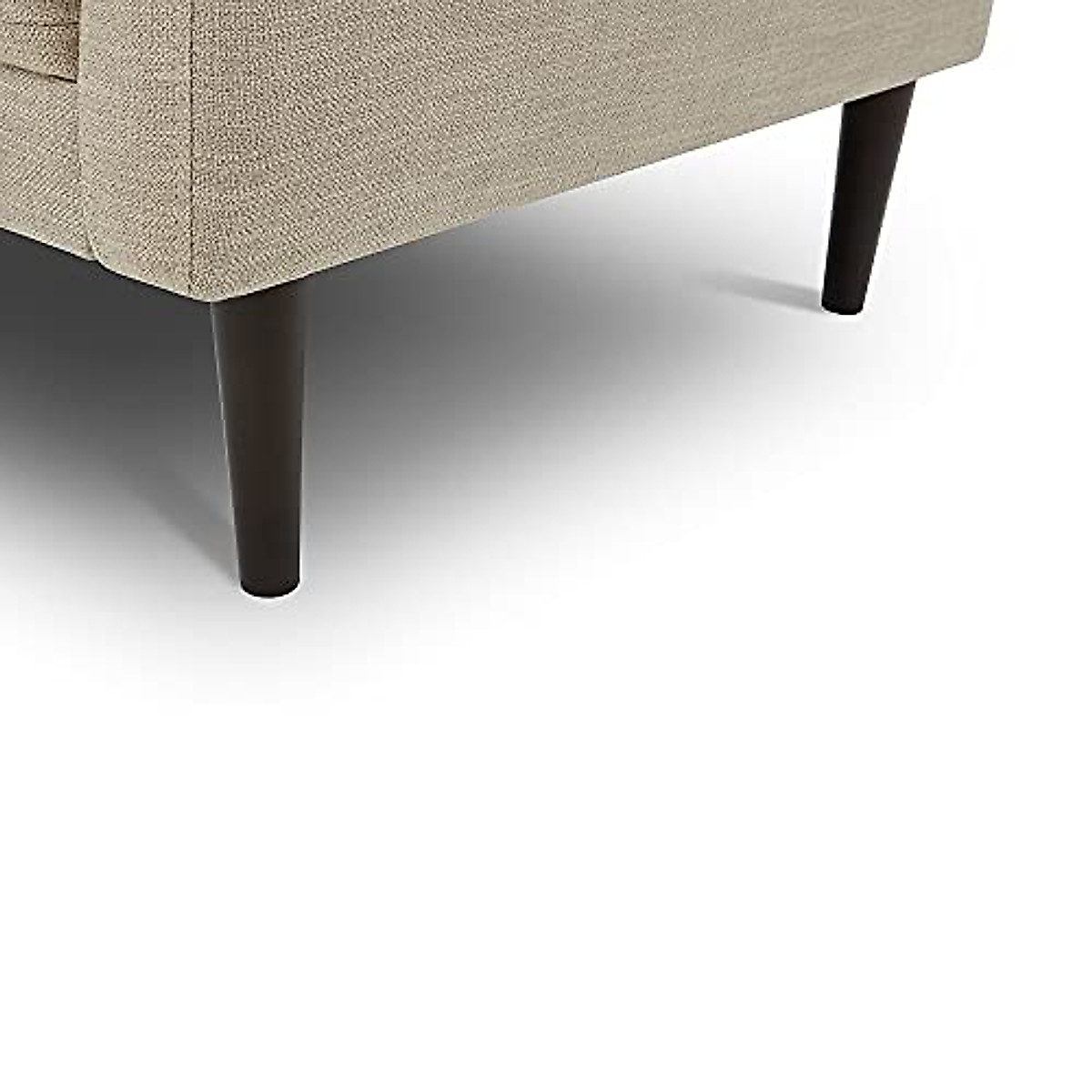 CHITA Living Room Chair Mid-Century Single Sofa Furniture 33''W Tufted Sofa Chair for Living Room Apartment, Solid Wood Leg, Easy Assembly, Flax Beige