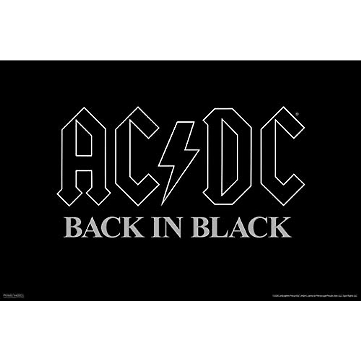 AC/DC Back in Black Poster 36 x 24in