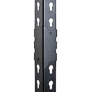 Edsal UR-364BLK Black Steel Industrial Shelving, 4 Adjustable Shelves, 3200 lb. Capacity, 60" Height x 36" Width x 18" Depth