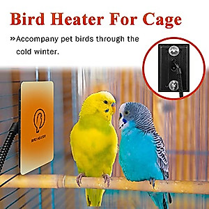 Bird Heater - Snuggle Up Bird Warmer, Bird Heater for Cage, for Exotic Pet Birds African Grey Parakeets Cockatiel Budgies Cockatoo Parrots 120V (Small 3.7 X 5.7 in)