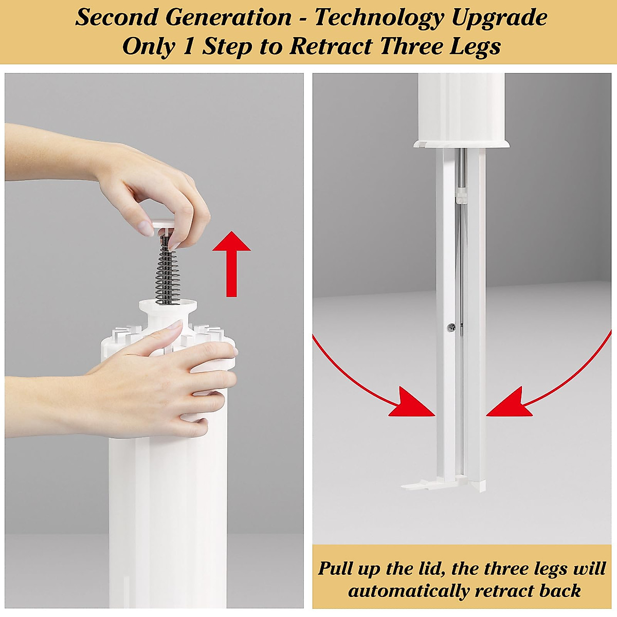 Dr.DJ Tripod Drying Rack, Foldable Octopus Standing Drying Rack Clothing with 16 Aluminum Drying Arms, Round Collapsible & Portable Handle for Laundry Room, Balcony, Bedroom, RV
