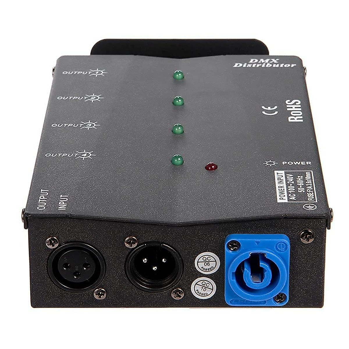 MFL. 4-Way Isolated DMX Splitter Amplifier Distributor with 3-Pin Outputs