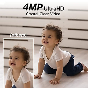 2K Security Cameras for Home Security, 2Pack Wifi 4MP Indoor Video Camera with Color Night Vision, AI Motion Detection, Two-Way Audio, Cloud & SD Card Storage, Compatible with Alexa & Google Assistant