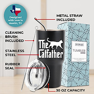 Cat Dad Tumbler 30oz, Cat Lovers Gifts For Men, Cat Dad Gifts For Men, Best Cat Dad Mugs For Men, Cat Dad Gifts Funny Cat Gifts For Men Cat Lovers, Gifts For Cat Lovers Men, Cat Themed Gifts For Men