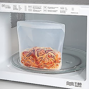 Progressive International ProKeeper Large, 3 Cup Reusable, 100% Silicone Sandwich Bag, Clear