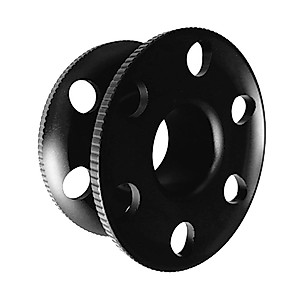 LEIPUPA Aluminum Alloy Empty Finger Spool Dive Reel for Underwarter Scuba Diving BLK