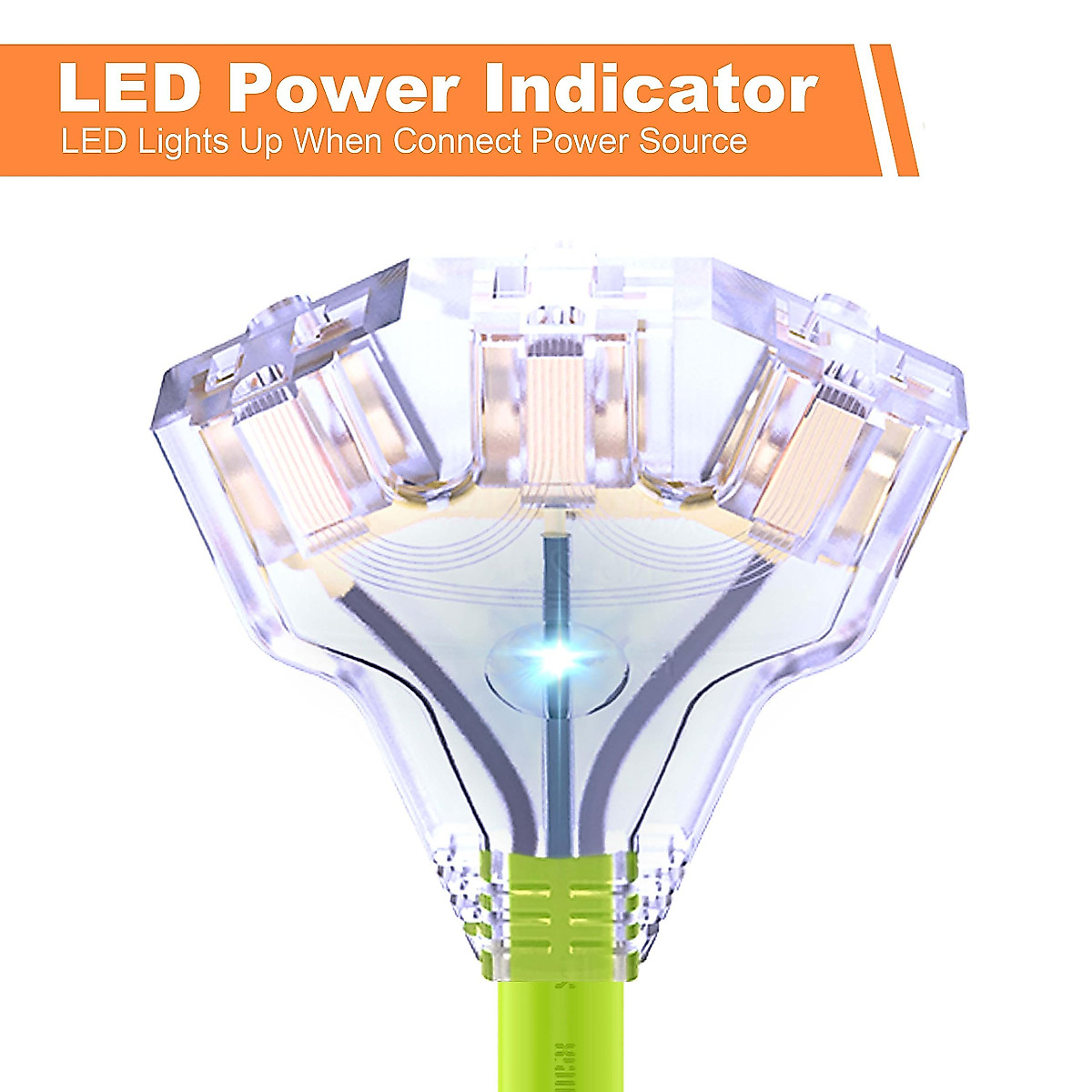 CircleRiver 30 Amp to 110V Adapter Power Cord for RV,NEMA TT-30P to 5-15R/5-20R T-Blade Household Connectors,Generator Adapter Cord with LED Indicator,10 Gauge 12 inch