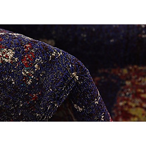 Unique Loom Estrella Collection Abstract, Rustic, Modern, Gradient, Distressed Area Rug (7' 0 x 10' 0 Rectangular, Pink/Navy Blue)