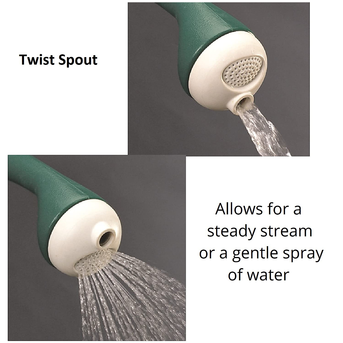 The HC Companies 2 Gallon Plant Watering Can - Large Plastic Garden Water Pot with Dual Spray Options for Indoor Outdoor Plants Flower, Green