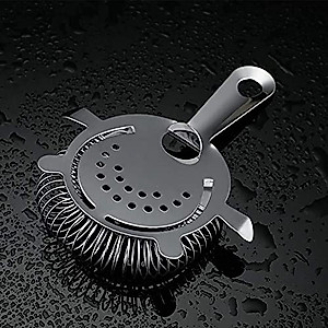 WUWEOT 9 Pack Cocktail Strainer, 4-Prong Stainless Steel Bar Strainer, 6 Inches Silver Bar Tool Drink Strainer with 100 Wire Spring for Bartenders and Mixologists
