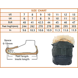 PEDOQU Men's Moccasin Slippers Genuine Suede Uppers Shearling Lining Memory Foam House Shoes, Indoor and Outdoor Warm Loafer