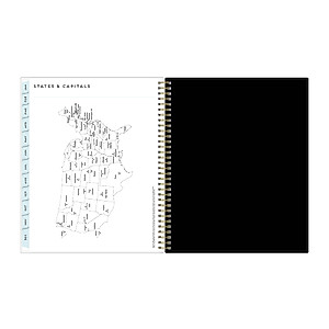 Blue Sky 2023 Weekly and Monthly Planner, January - December, 8.5" x 11", Clear Pocket Cover, Wirebound, Baccara Dark (142082)