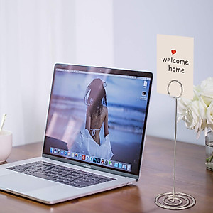 MANGZ 15 Pack 8.75 Inch Tall Table Number Holder, Place Card Holder, Table Picture Holder, Wire Photo Holder Clip,Menu Note Stand for Weddings, Banquets