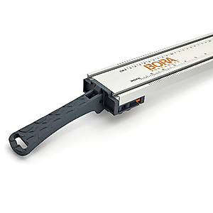 BORA WTX Ruled Clamp Edge Saw Guide, 50 Inch Length Rail for Circular Saws, Cutting Track for Woodworking, Contractors, DIY, 545050, Metallic