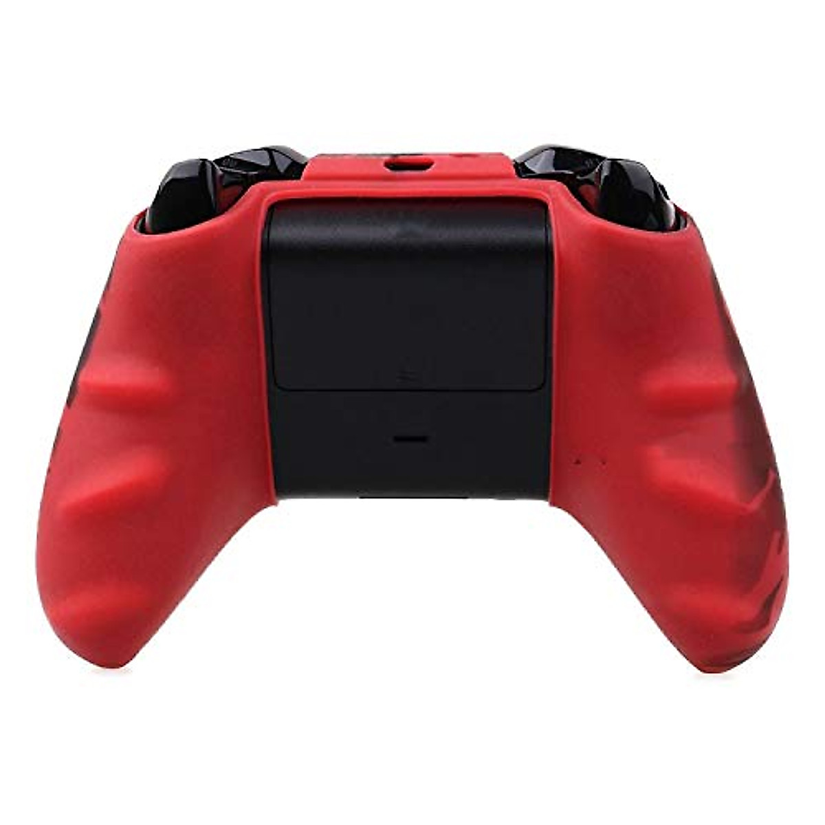 Silicone Protective Skin Case for XBox One X S Controller Protector Water Transfer Printing Camouflage Cover Grips Caps,Rose Red Camo