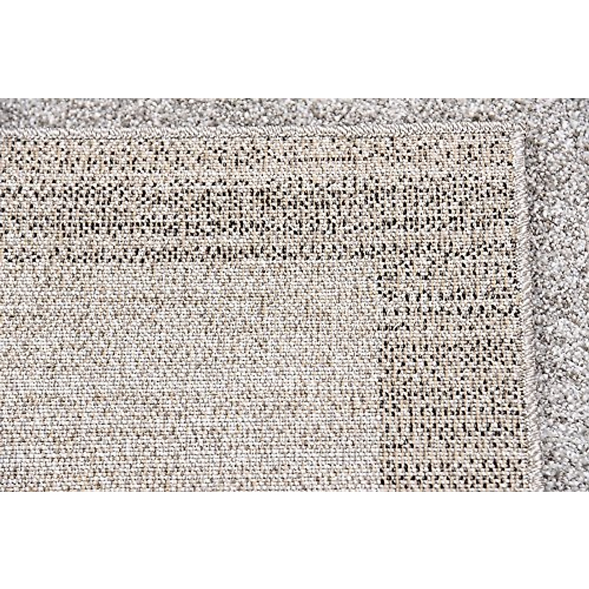 Unique Loom Del Mar Collection Area Rug - Abigail (2' 7" x 10' Runner, Light Gray/ Black)