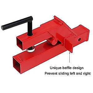 ENIXWILL Clamp On Bucket Tractor Hitch 2" Receiver Fit for Deere Bobcat Loader Front Bucket Clamp