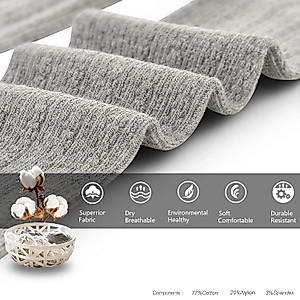 Petrass Baby Girls Cable Knitted Tights Infant Full-Footed Seamless Cotton Tights New-born Girls Seamless Leggings (Black/Ivory/Grey, 0-3 Months)