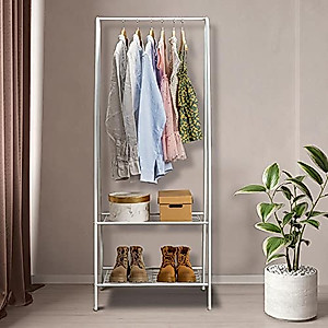 MAXCBD High Portable Metal Clothes Closet Organizers Hanger Steel Garment Rail Rack