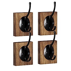 VERTORGAN Coat Hooks, Coat Rack Wall Mount Wall Hooks Heavy Duty Towel Hooks, Hat Hooks for Coats, Towel, Hat(4 Pack)