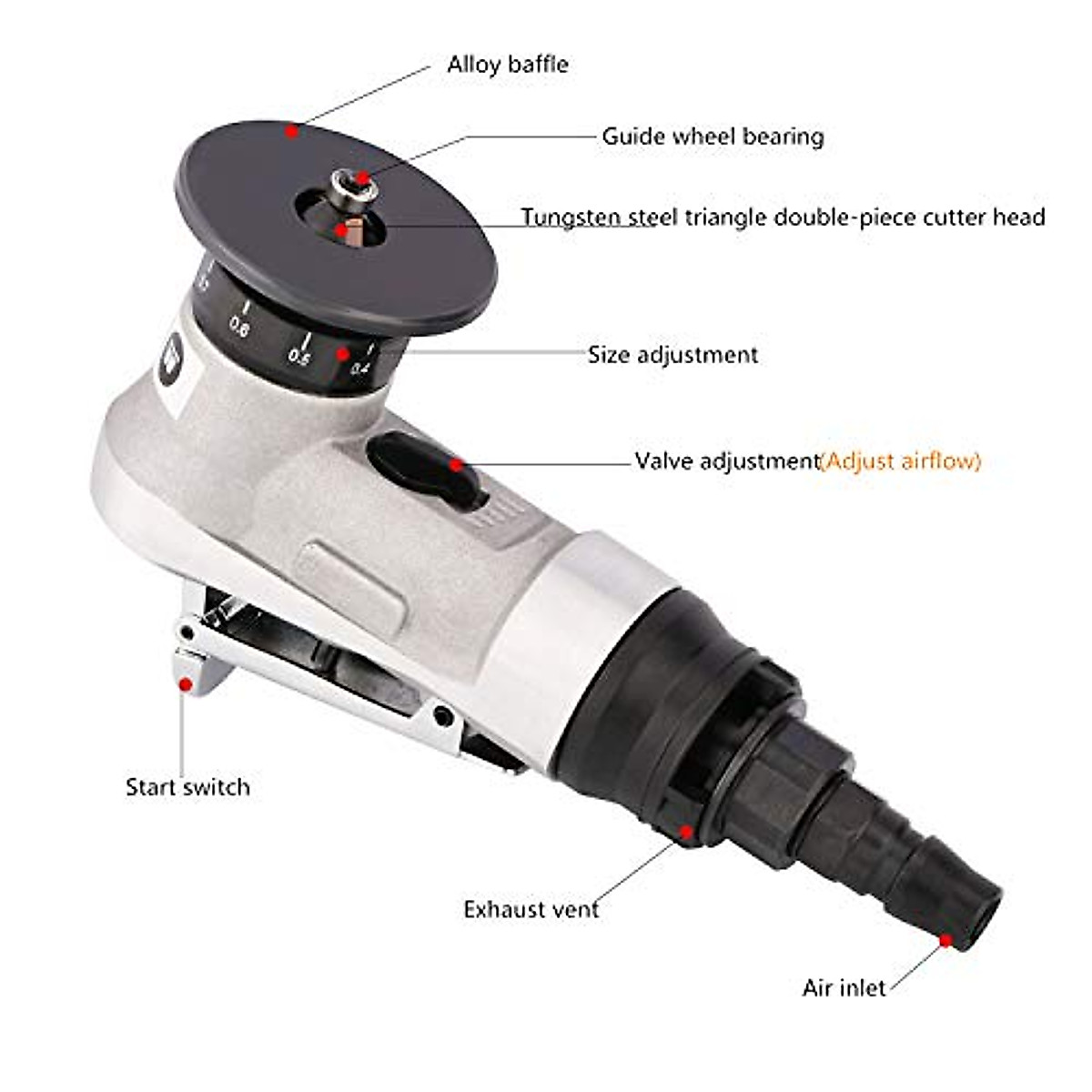 ZHONG AN Mini Pneumatic chamfering machine Portable metal trimming machine 45 degree arc burr trimming machine